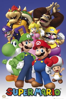 Nintendo All Stars Laminated Poster (24 x 36) - Walmart.com