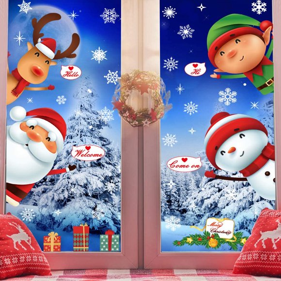 Large Christmas Window Clings