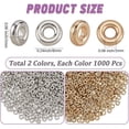 2000Pcs 2 Colors CCB Plastic Beads Round Ring Platinum Golden 6x2mm ...