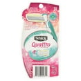 Schick Quattro For Women Sparkle Disposable Razor - 3 Count - Walmart.com