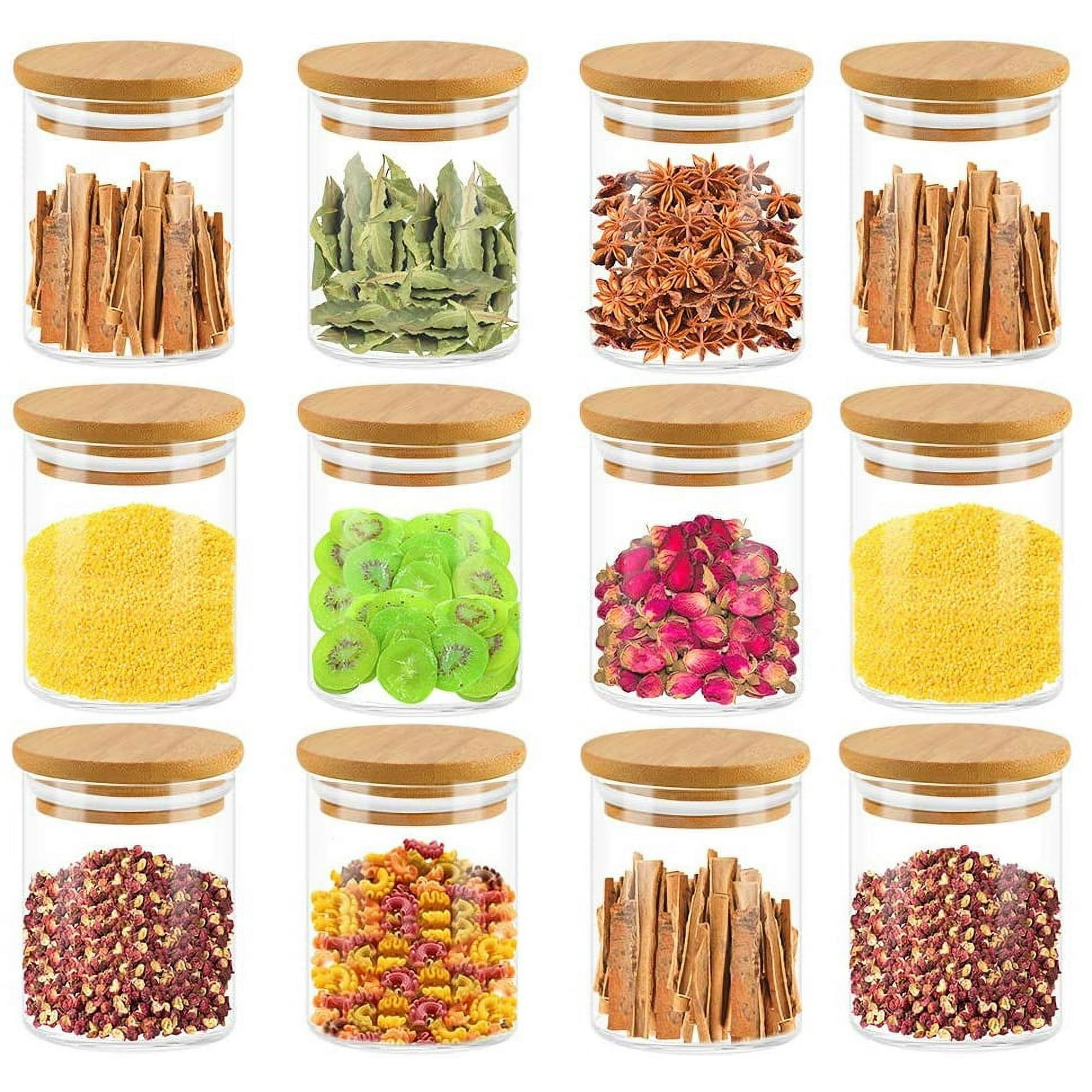 Click here for Yundap Glass Jars Set 120ml  12 Set Spice Jars Wit... prices
