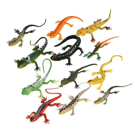 Xinxinyy 24 Pieces Cabrite Figurine Simulation DIY Gecko Toy Ornaments ...