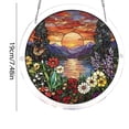 Acrylic Puzzle Suncatcher Hanging Panel with 83 Pieces Round Shape ...
