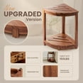 18" Wood Corner Shower Bench & Corner Shower Stool with Storage Shelf ...