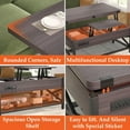 Homieasy Lift Top Coffee Table with LED, Power Outlet, Storage ...