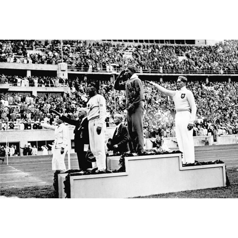 Jesse Owens 1936 Olympics Podium