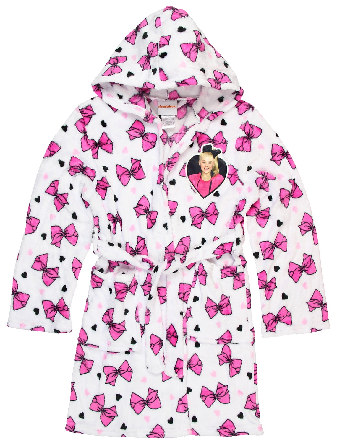 JoJo Siwa Bows Costume Kids Robe for Girls Hooded Soft Plush Fleece ...
