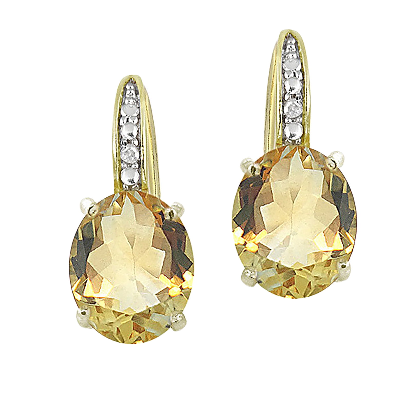 Click here for Tiezhimi Leverback Earrings With Oval Zirconia  Ca... prices