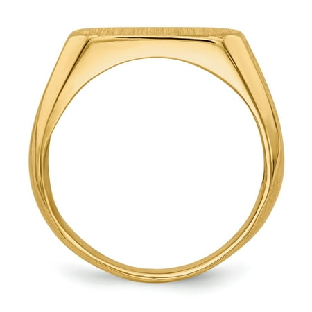 Bonyak Jewelry - 14k 6.0x12.5mm Closed Back Signet Ring in 14k Yellow ...