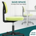edx Home Office Desk Chair, Armless Mesh Computer Chair for Small Space ...