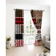 Animal Fur Print Blackout Curtains for Bedroom/Living Room, Thermal ...