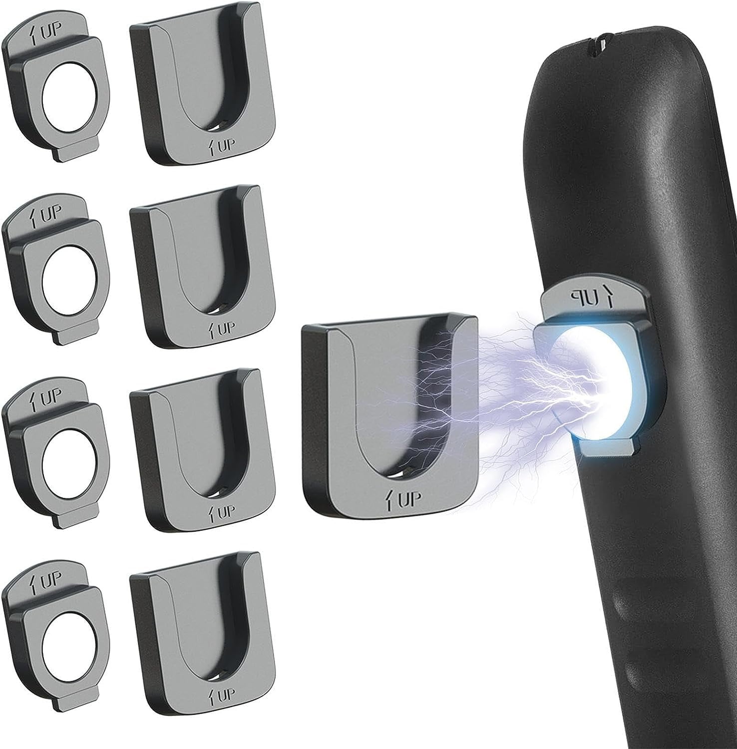 Trianu Magnetic Remote Control Holder Wall Mount, 4 Pack Upgrade Remote ...