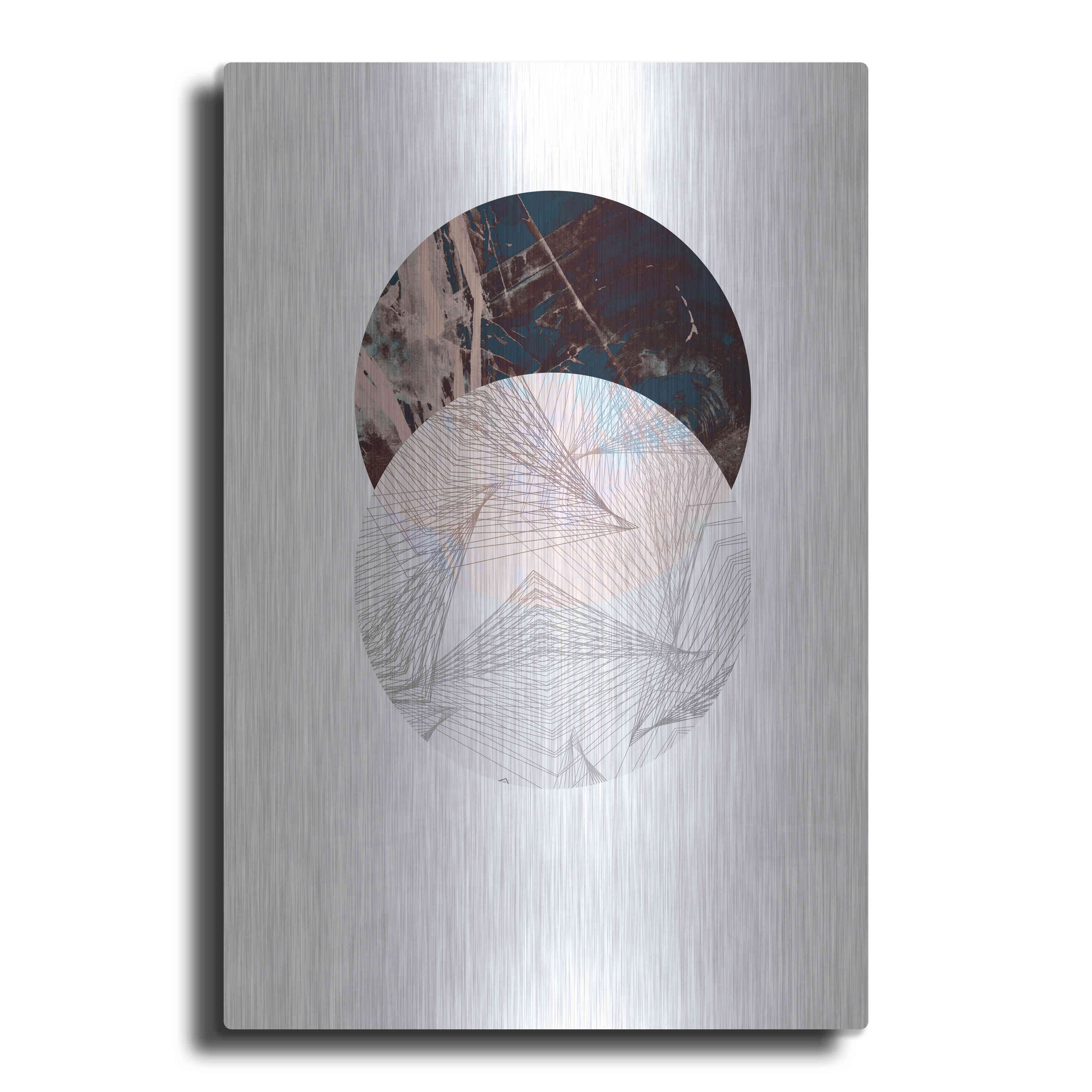 Luxe Metal Art 'Abstract Circle' by GeoMania, Metal Wall Art, 16"x24 ...