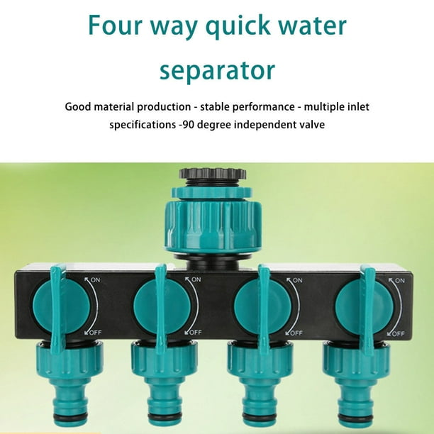 serony 4-Way Water Splitters Garden Watering Connector Valves DIY Pipe ...