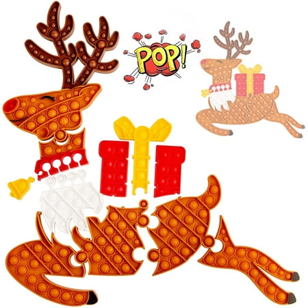 CONNOO Biggest Jumbo Huge Christmas Reindeer Elk Fidget Toys, Popper it ...