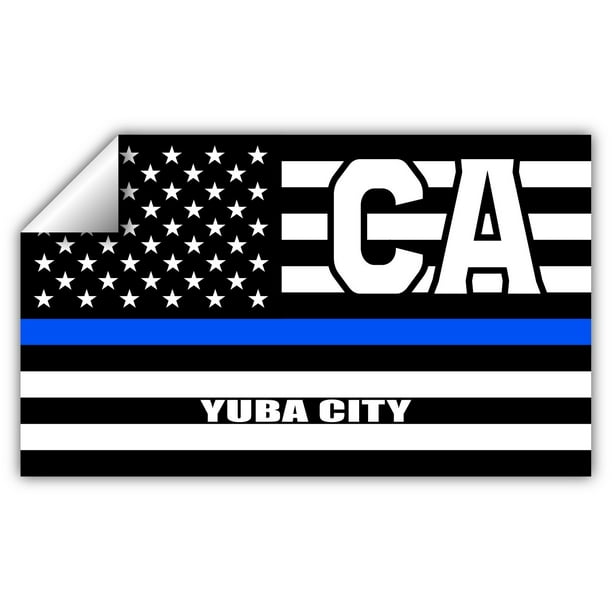 Yuba City CA California Sutter County Thin Blue Line Stealthy USA Flag ...