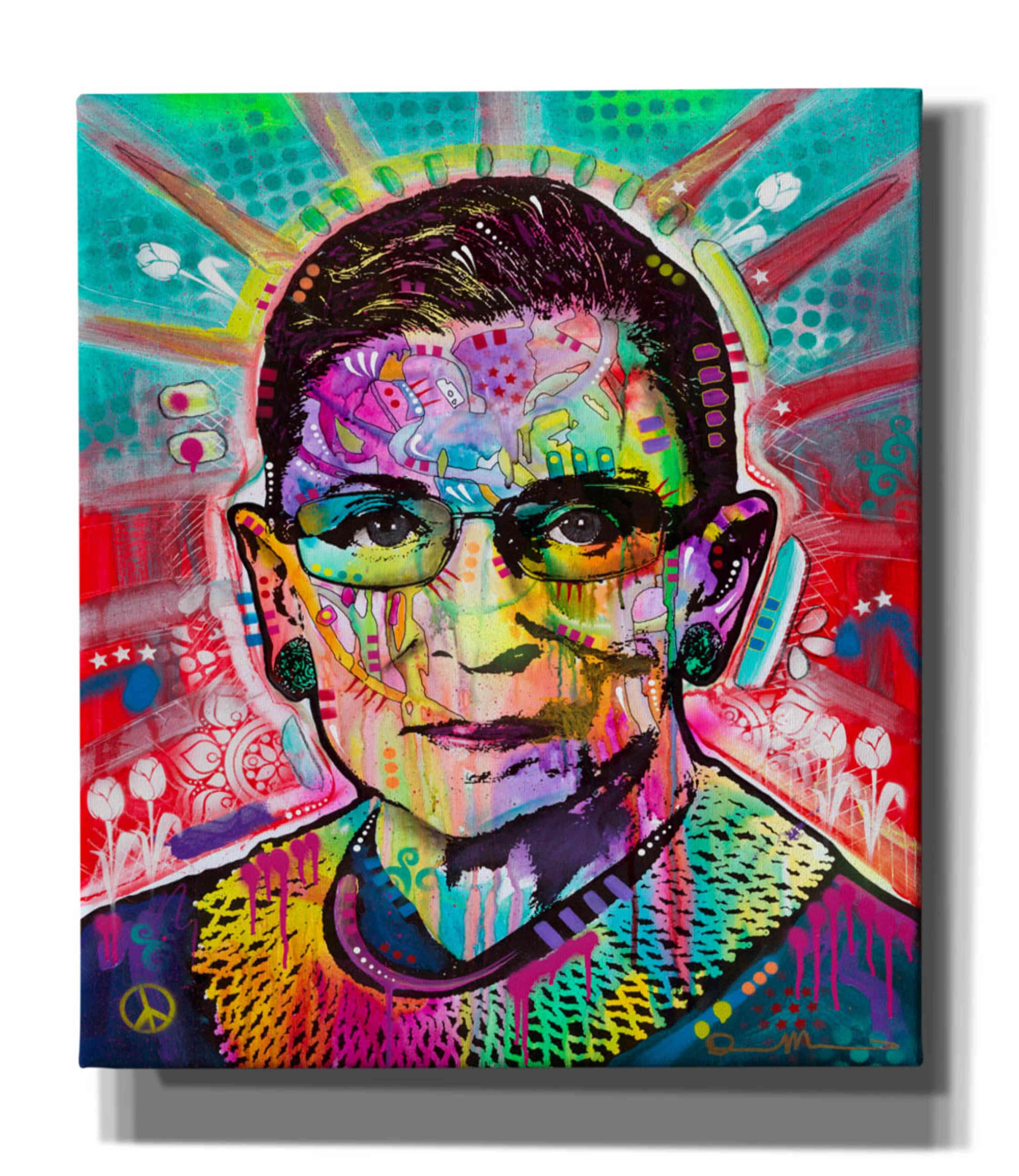 Epic Graffiti 'Ruth Bader Ginsburg' by Dean Russo, Canvas Wall Art, 26 ...