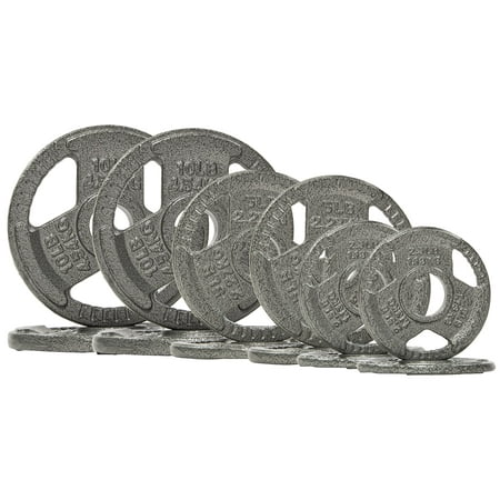 BalanceFrom Cast Iron Olympic 2-Inch Plate Weight Plate for Strength ...
