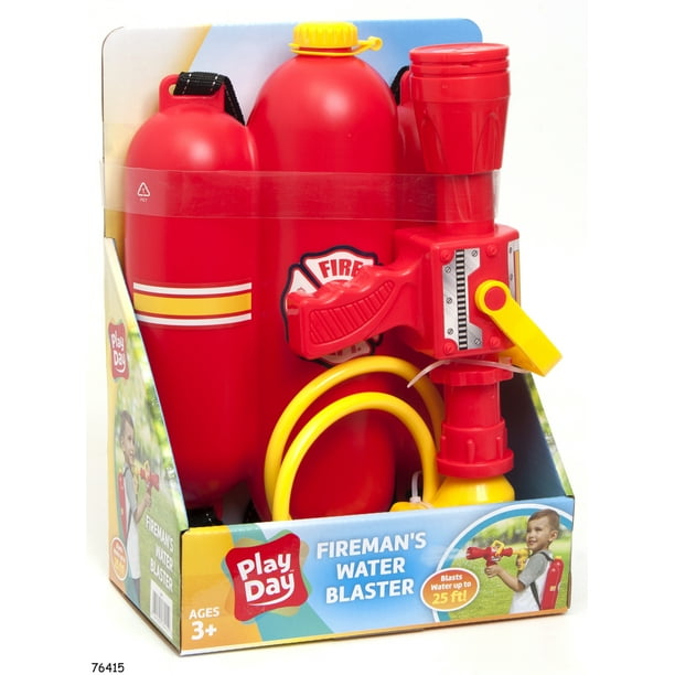 Play Day – Firefighter Backpack Water Blaster – Firehose Water Blaster ...
