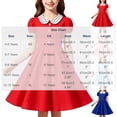 BLTIBY Girls Vintage Dress 50s Retro Leck Button Dresses Short Sleeve A ...