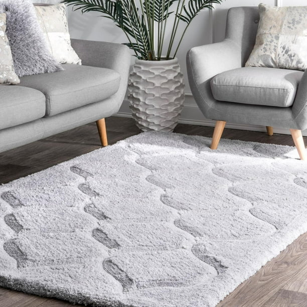 MoDRN Glam Sculpted Shag Hand Tufted Area Rug - Walmart.com - Walmart.com
