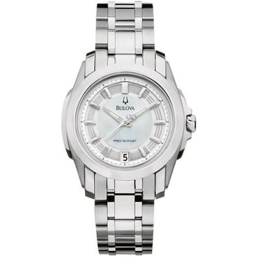 Bulova Women's Classic Stainless Steel Case and Bracelet Blue Accents ...