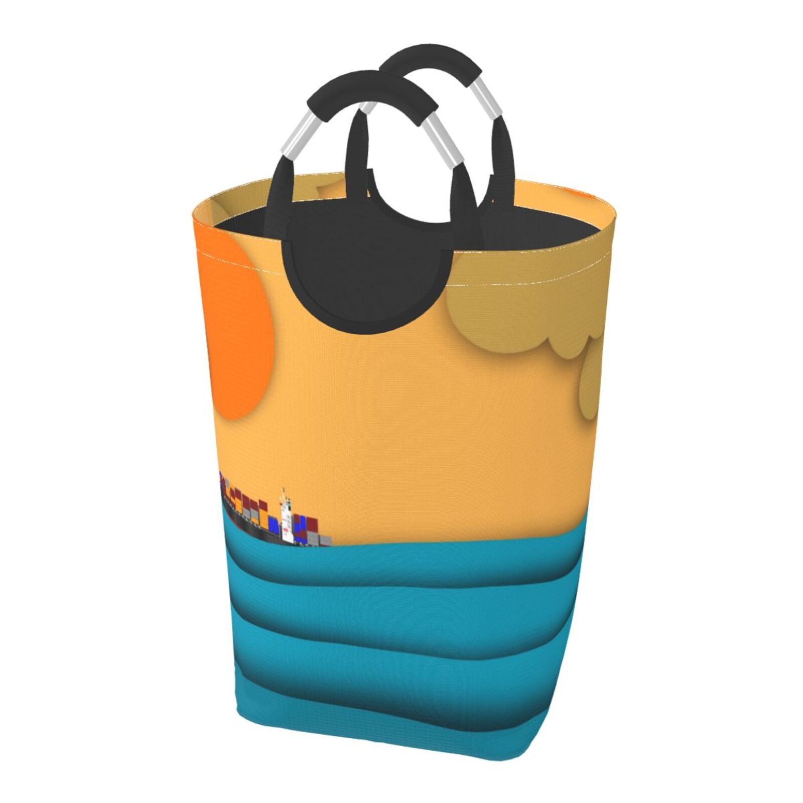 XMXY Sunrise Ocean Ship Rectangular Laundry Basket Organizer ...