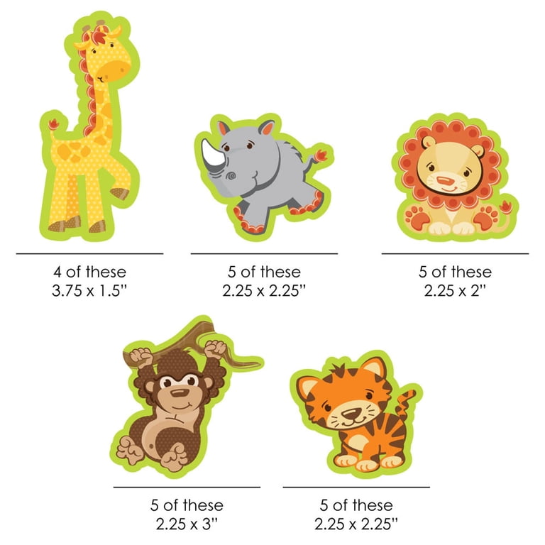 Large Jungle Animal Cut Outs