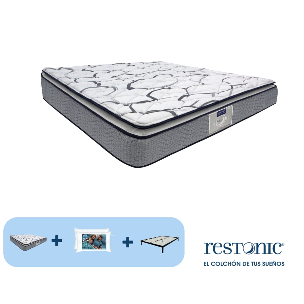 Colchon King Size Restonic + 2 Almohadas + Box King Size | Walmart en línea