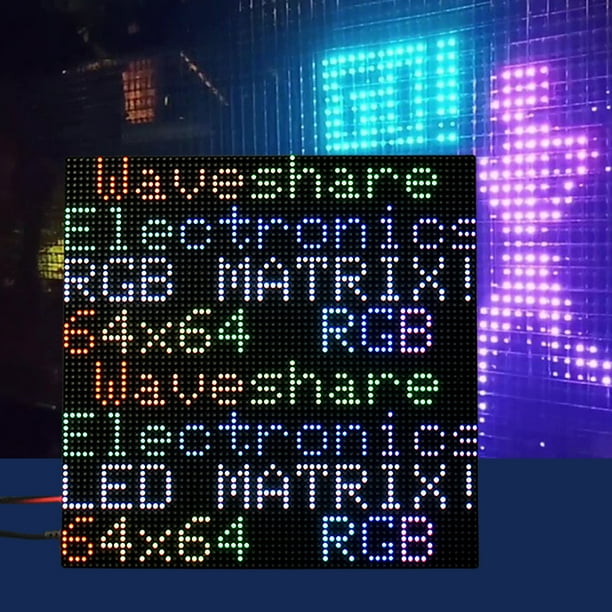 Pantalla LED RGB a todo color Módulo de matriz LED de 64x32 píxeles para Raspberry Arduino ...