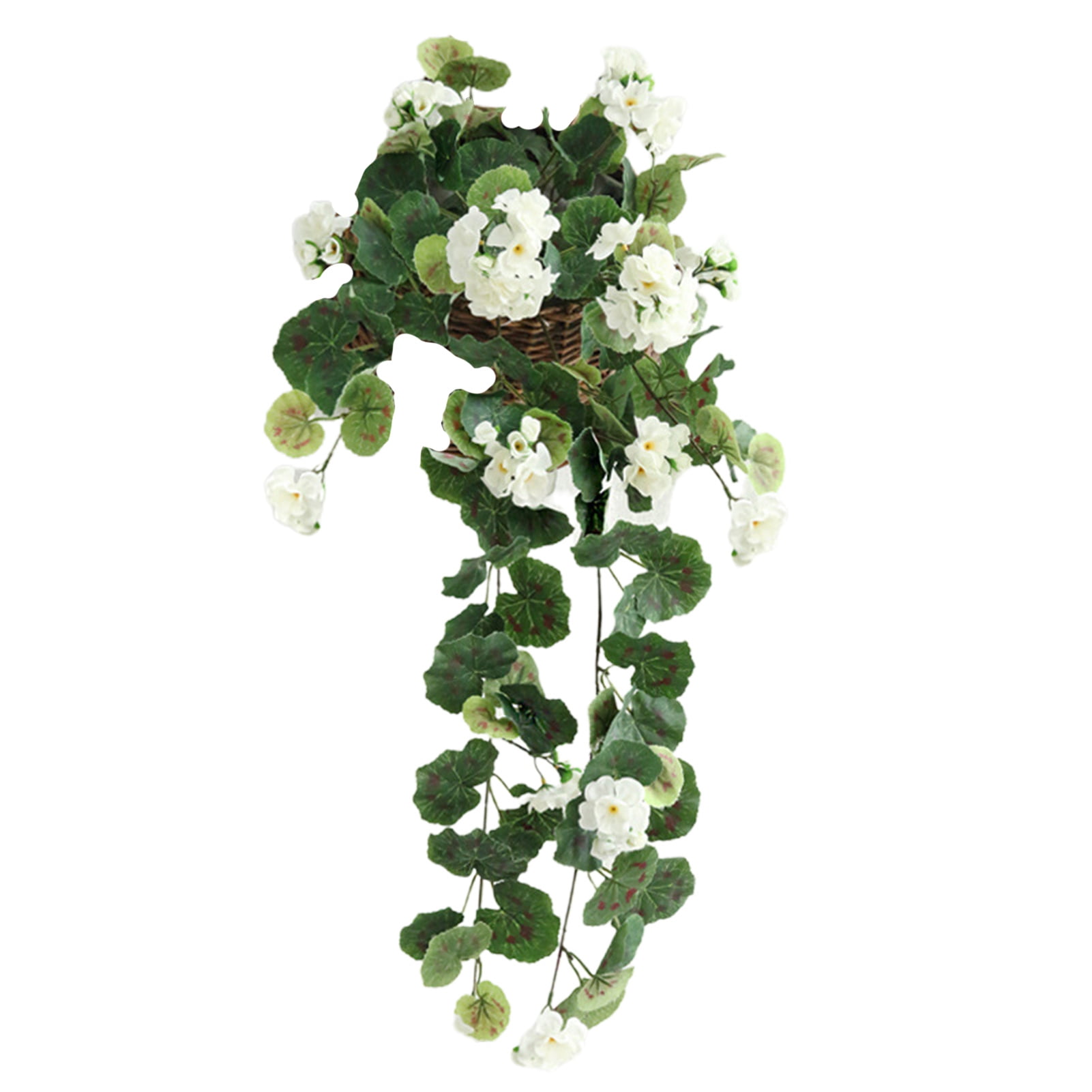 Visland Artificial Hanging Plant, Fake Hanging Vines Begonia Leaf ...