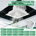Myst Design Bathroom exhaust fan cover White plastic with grille Square ...