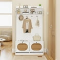Demi Bonn 4-In-1 Entryway Hall Tree, Coat Rack & Flip Drawers, 3-Tier ...