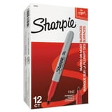 Sharpie Permanent Markers, Fine Point, Red, 12 Count - Walmart.com