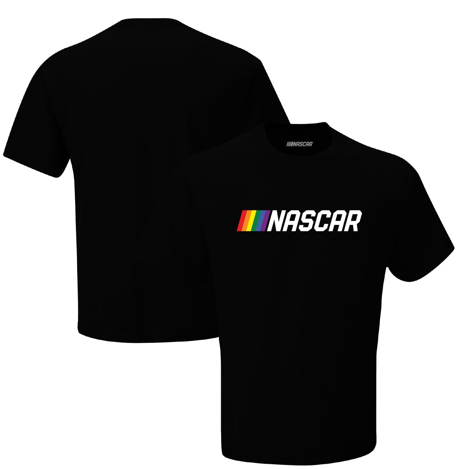 Men's Checkered Flag Black NASCAR Logo Pride T-Shirt - Walmart.com