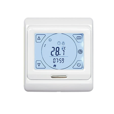 CARBONLIKE 16A Programmable Electric Floor Heating Thermostat with Sensor, Digital Room ...