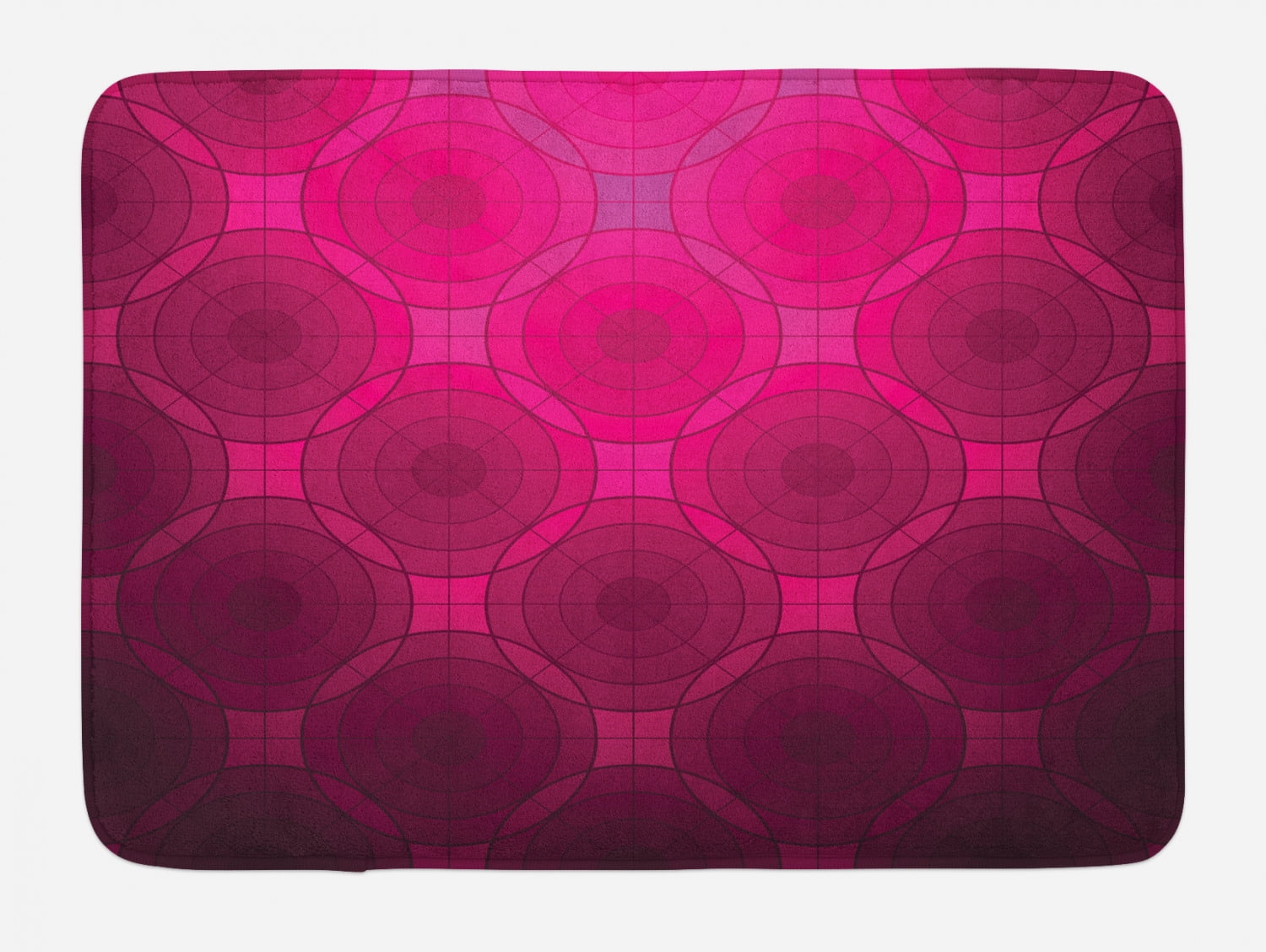 Magenta Bath Mat, Disc Shaped Fluid Dynamics with Circular Spherical ...