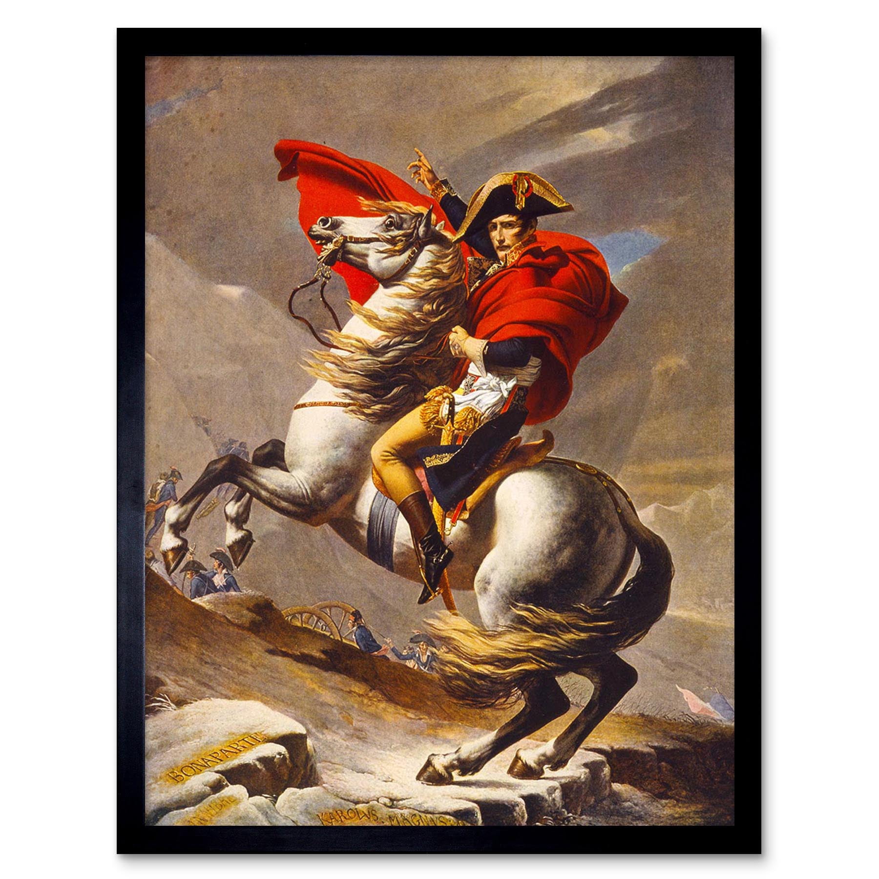 Napoleon Bonaparte Portrait Painting France Emperor Crossing the Alps ...