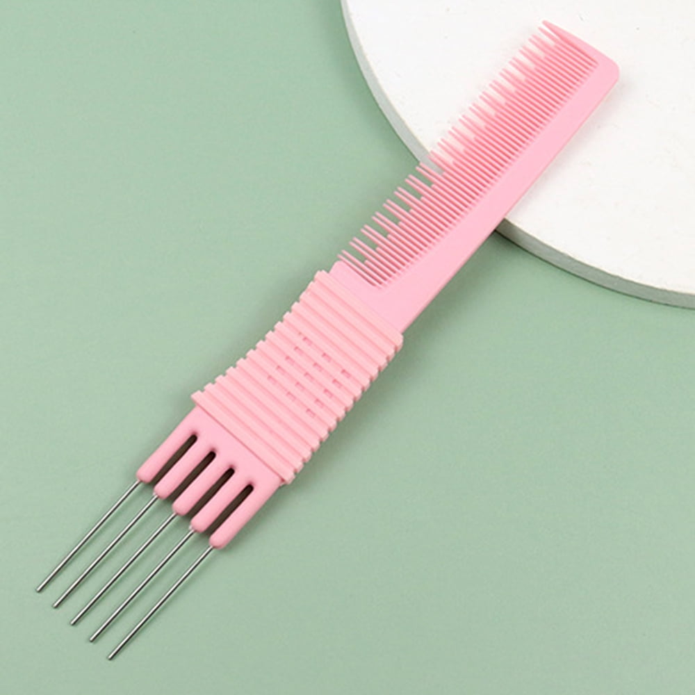 Carbon Combs with 5 Steel Tails Anti Static Styling Tail Hair Comb for ...