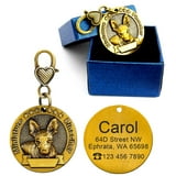 Pet Artist 3D Gold Personalized Dog Tags with Breeds Customized Name ID ...