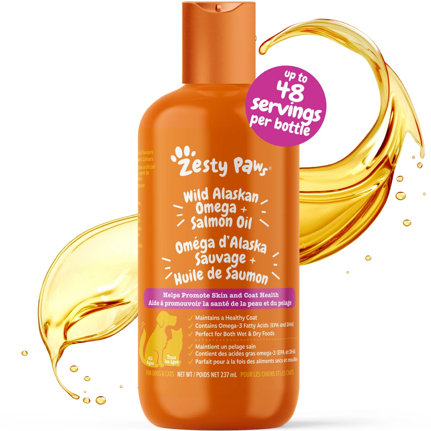 Click here for Zesty Paws Wild Alaskan Salmon Oil Formula Fish Oi... prices