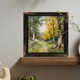 8x8 Inch Framed Wood Wall Art, Square Autumn Landscape Watercolor ...