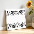 Black Roses Canvas Wall Art for Living Room, Botanical Floral Leaf ...