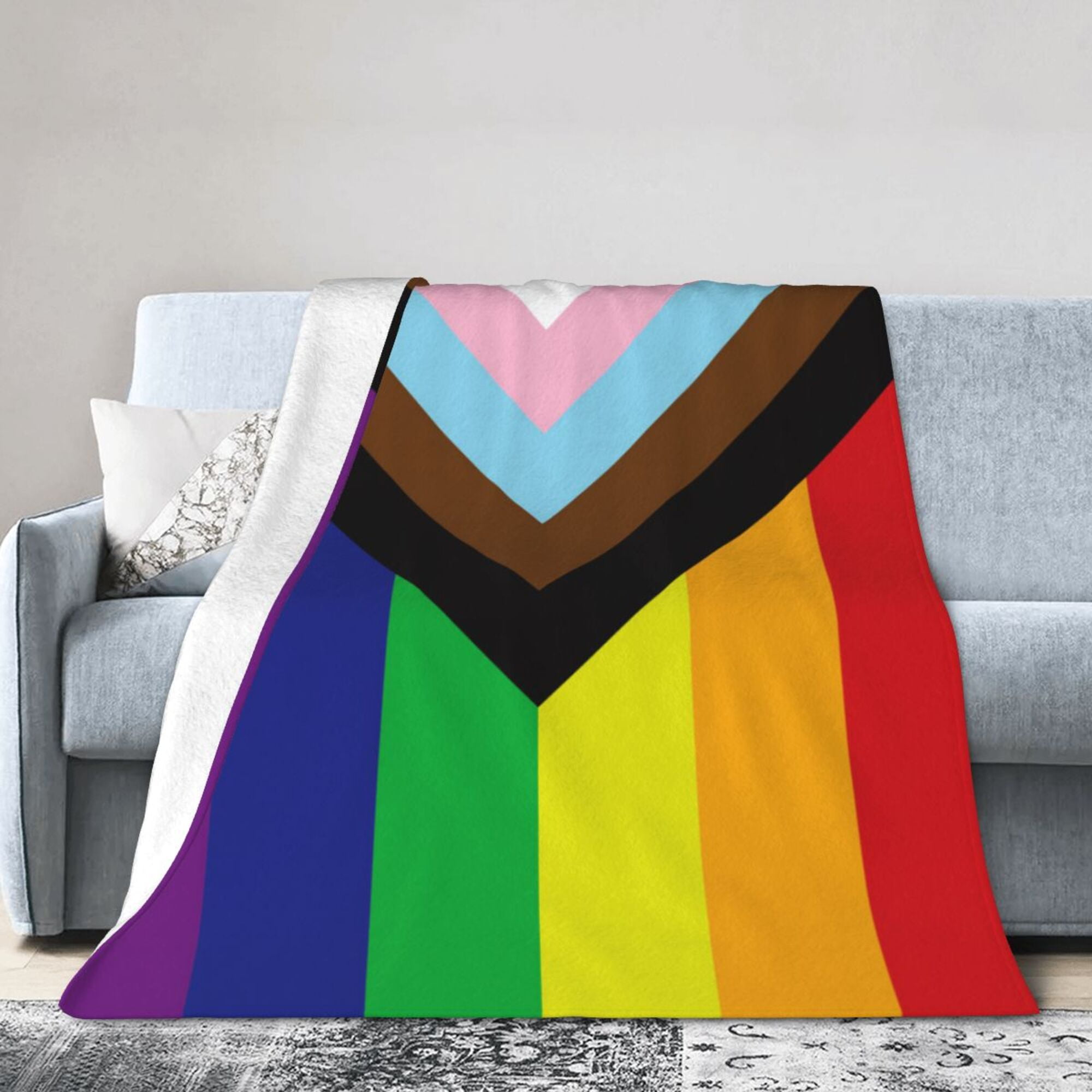 DouZhe Ultra-Soft Micro Fleece Lightweight Flannel Bed Blanket, Rainbow ...