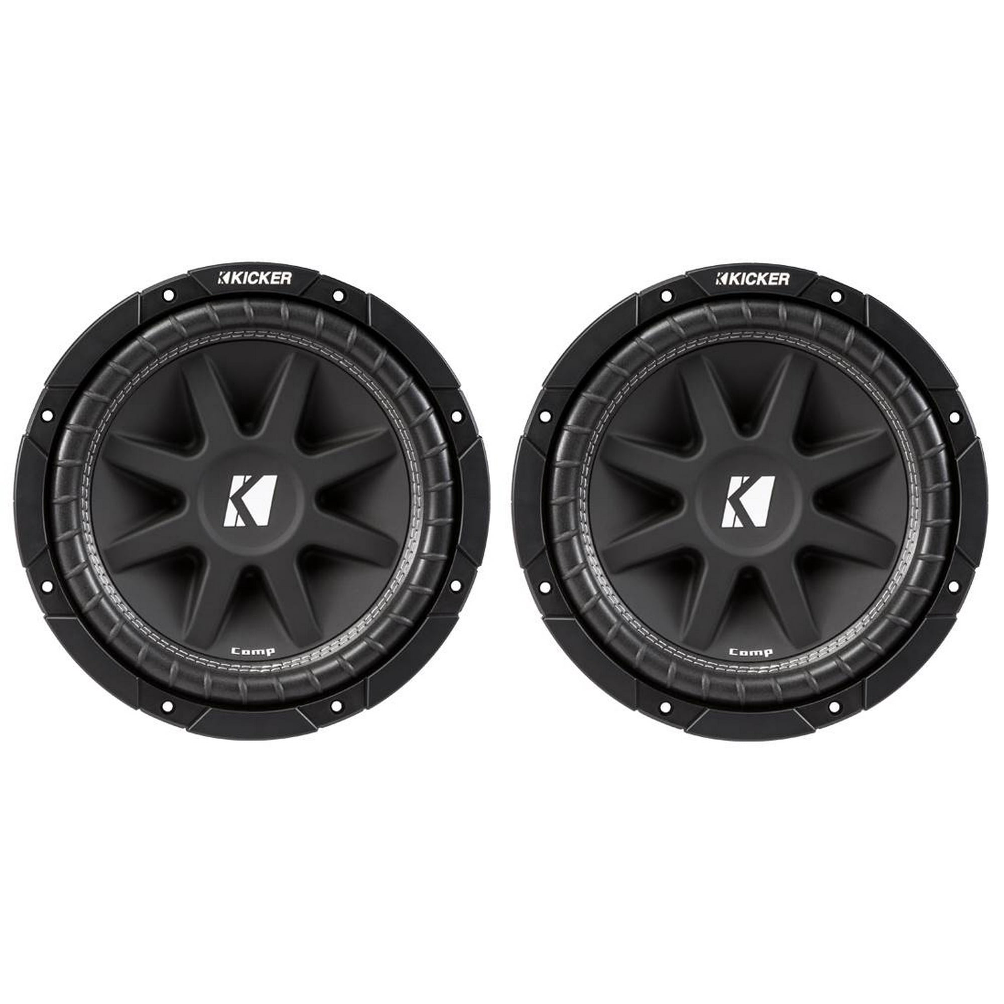 KICKER 12″ 300W 4-Ohm COMP Car Audio Subs Subwoofers C12 (Pair ...