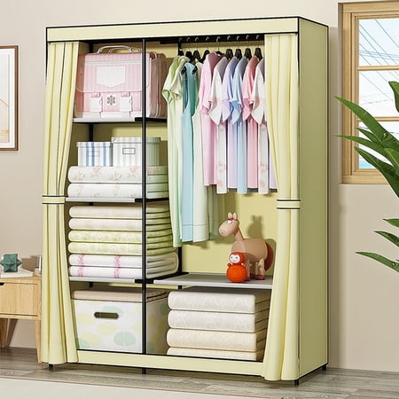Modern Storage Cabinet Non-woven Cloth Cabinet Dustproof Closet Bedroom ...
