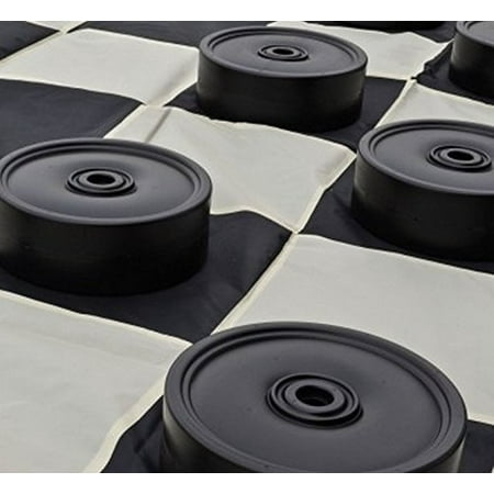 Mega Checker Plastic Set 4" Diameter with Checker Board - Walmart.com