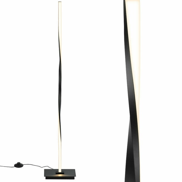 Gymax 48'' Helix LED Floor Lamp Modern Standing Pole Light w/ Built-in ...
