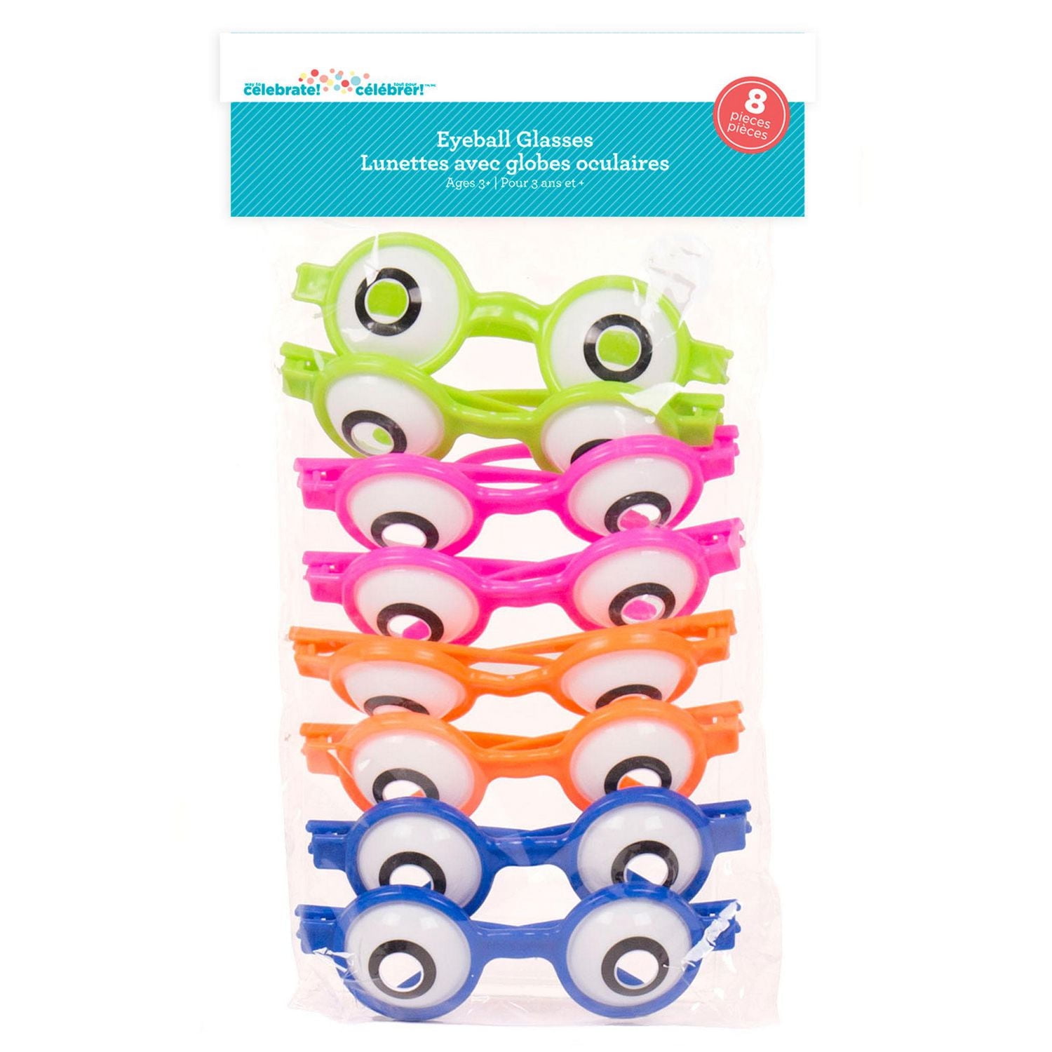 Click here for Way To Celebrate Assorted Neon Eyeball Glasses  8c... prices