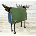 Rustic Large 14.5 in x 12 in Repurposed Scrap Metal Moose Statue Home ...